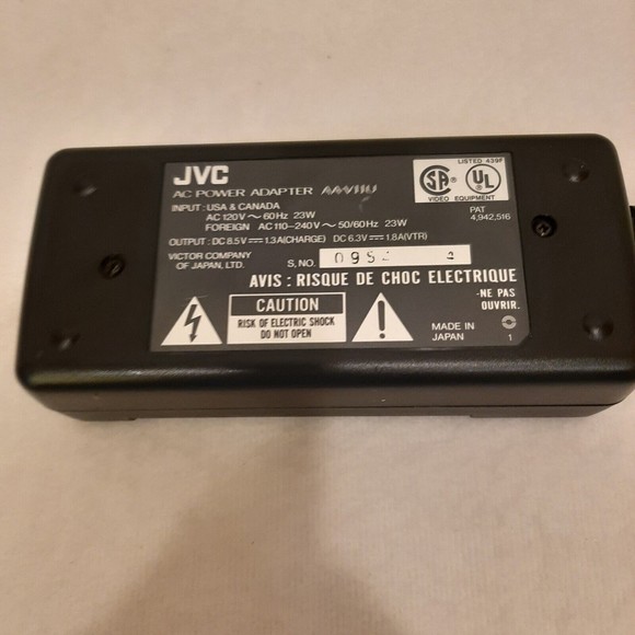 JVC | Cameras, Photo & Video | Genuine Oem Original Jvc Ac Power Adapter Aav1u Camcorder Battery ...
